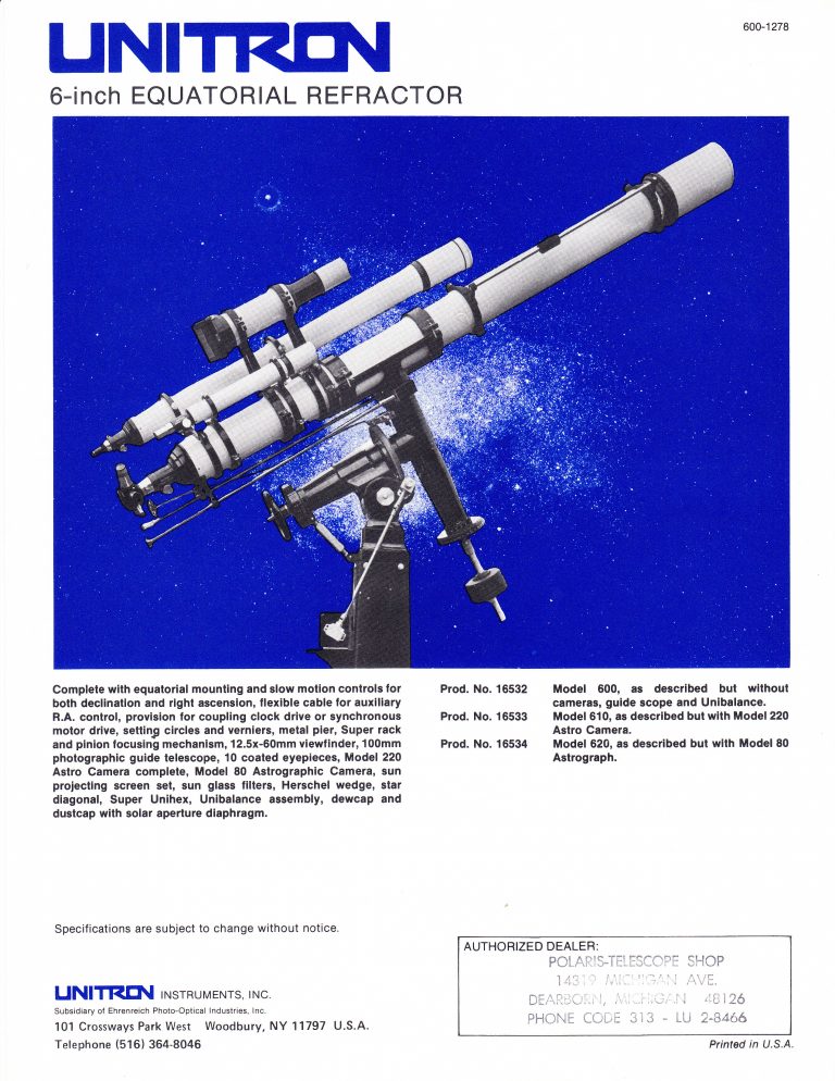 Catalogs – Unitron History Project